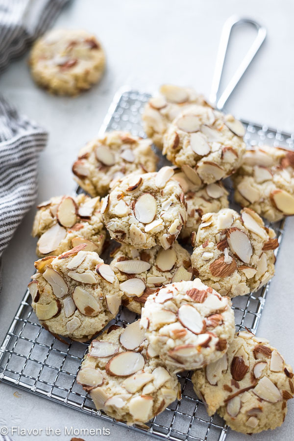 Greek Almond Cookies (Amygdalota) - Flavor the Moments