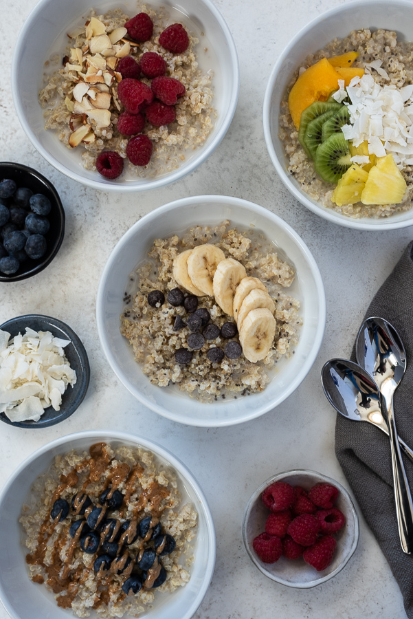 Quinoa Oatmeal Breakfast Bowls - Flavor the Moments
