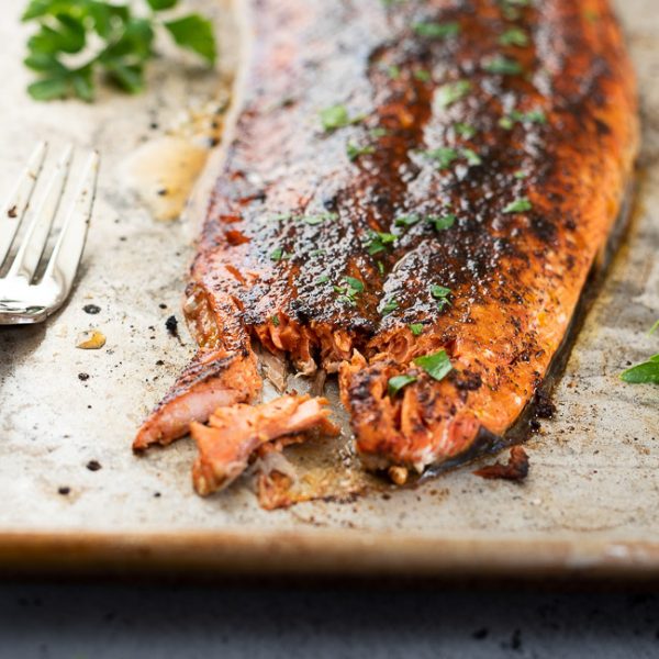 Broiled Salmon with Sweet and Spicy Rub
