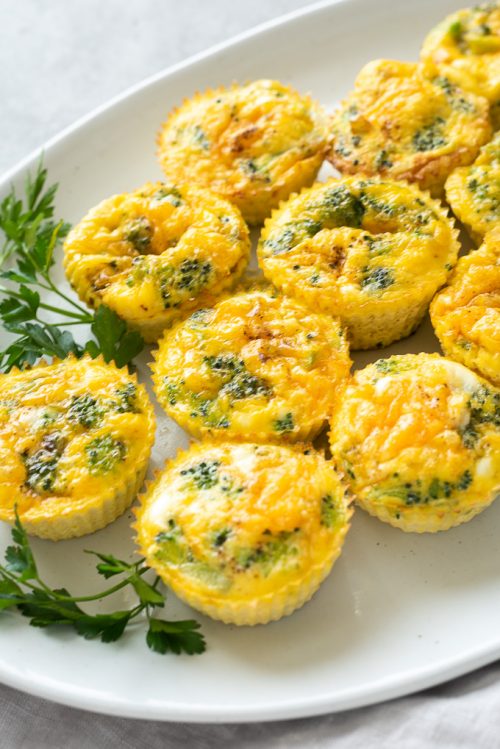 Mini Crustless Broccoli Quiche - Flavor the Moments