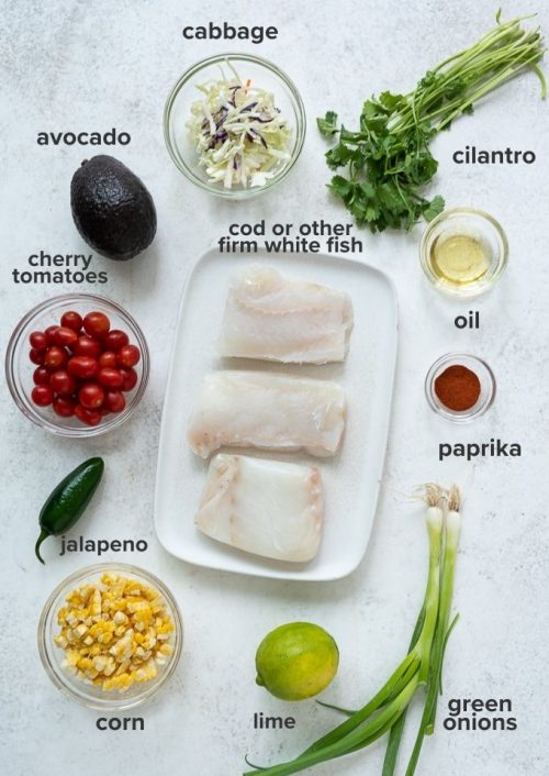 Grilled Fish Tacos (+ Cherry Tomato Salsa) - Flavor the Moments
