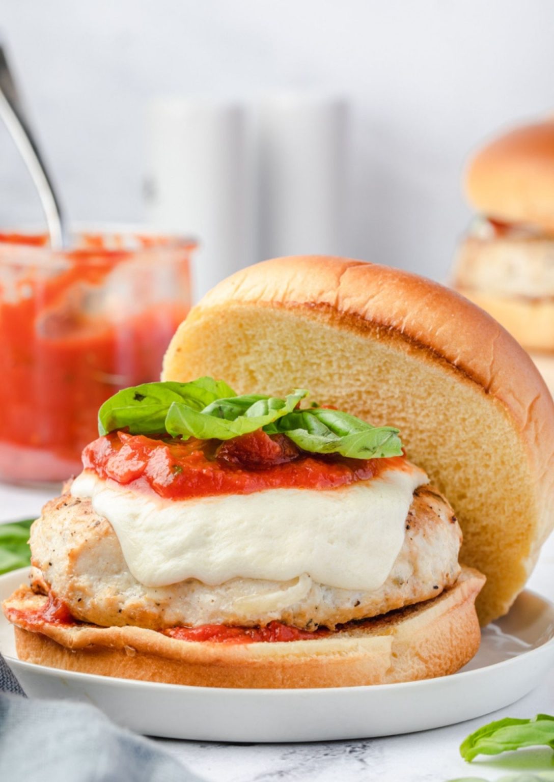 Ground Chicken Parmesan Burgers - Flavor the Moments