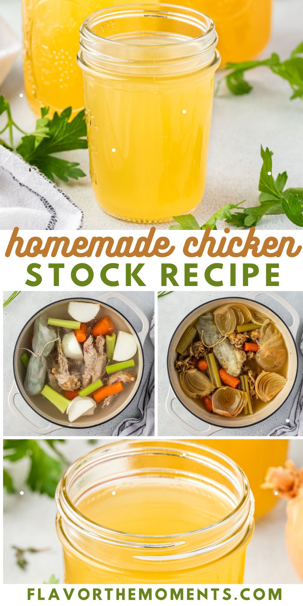 Homemade Chicken Stock - includes Slow Cooker instructions!