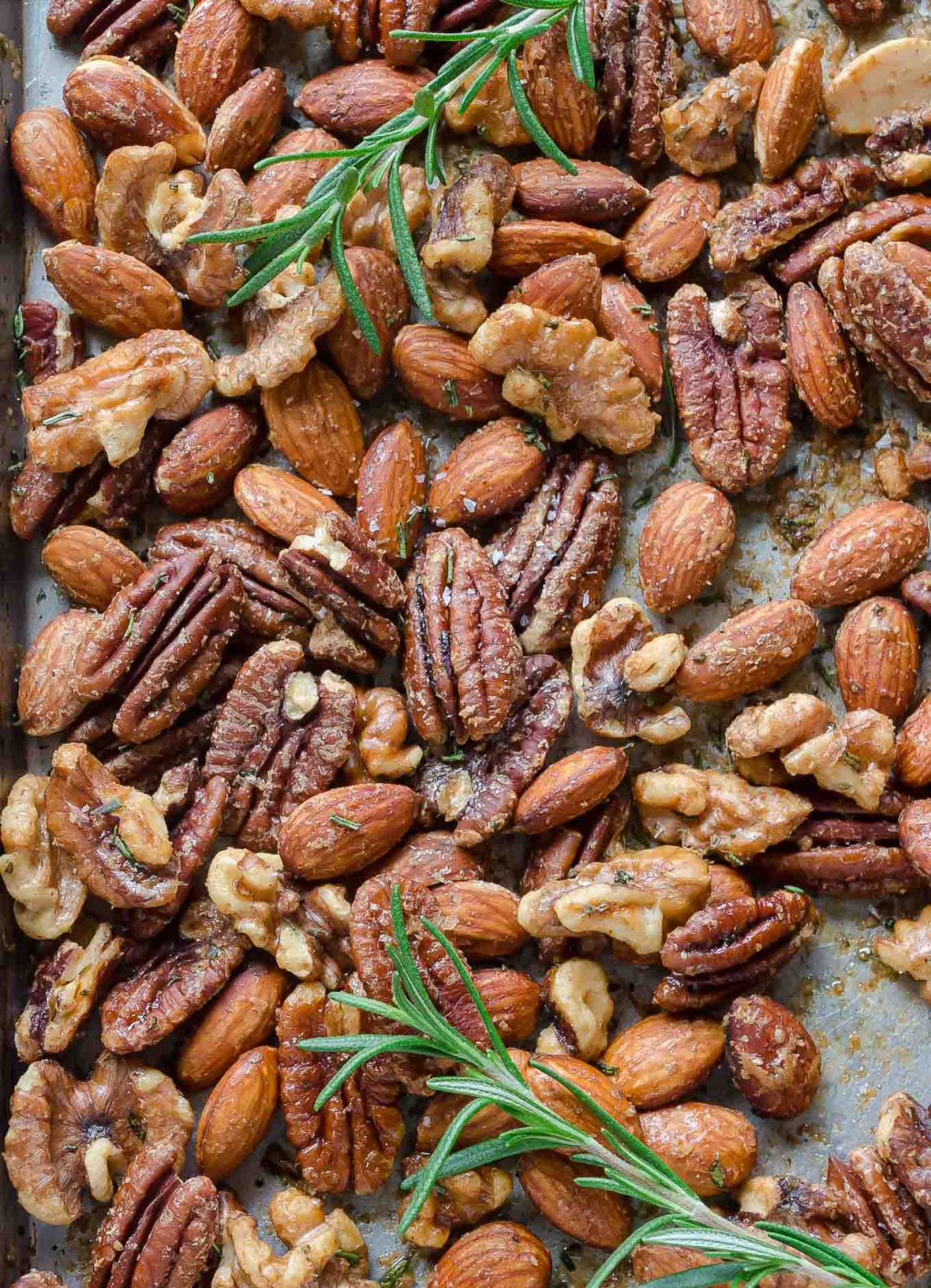 Maple Rosemary Roasted Nuts - Flavor the Moments