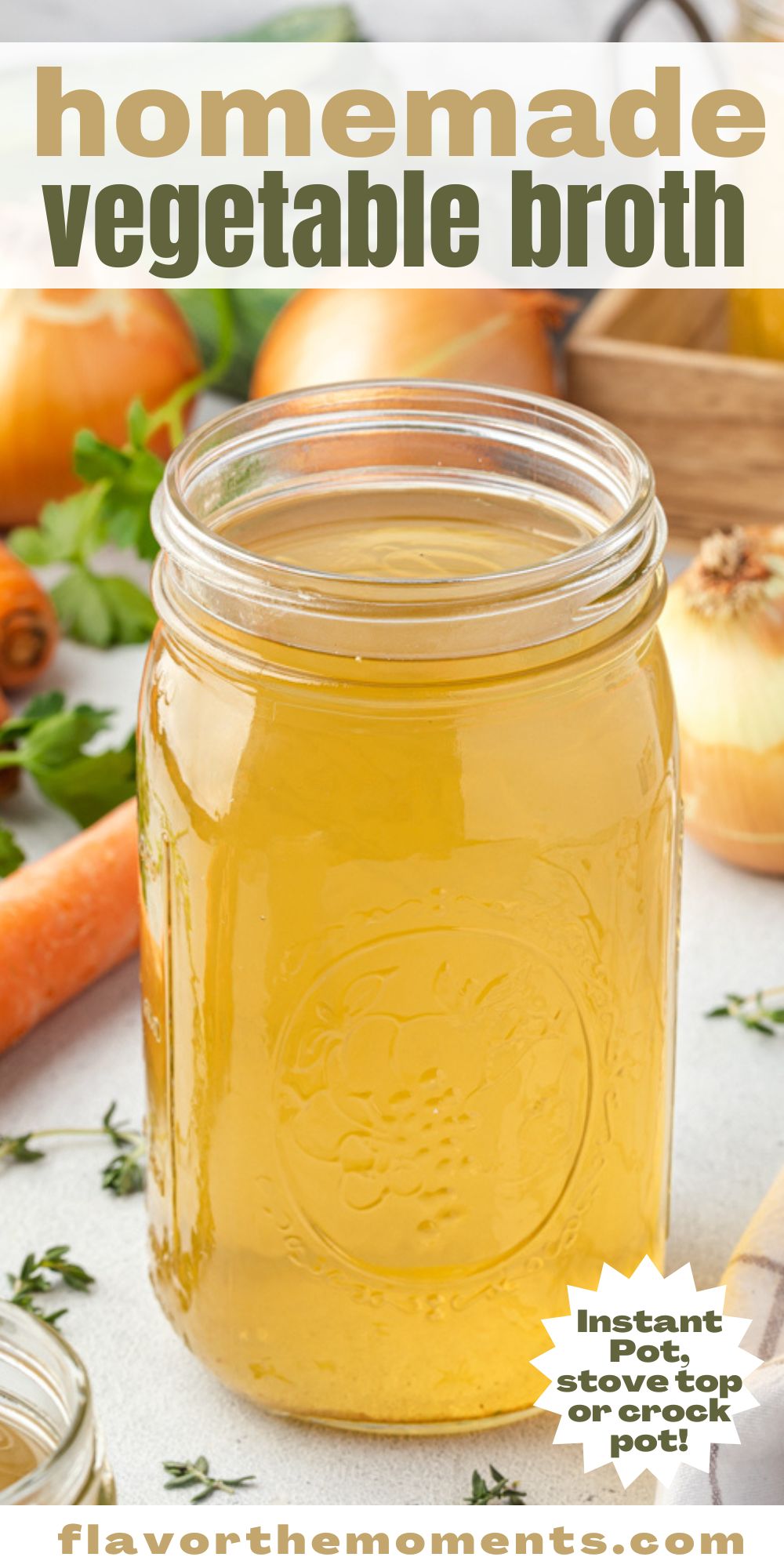 Homemade Vegetable Stock - Flavor the Moments