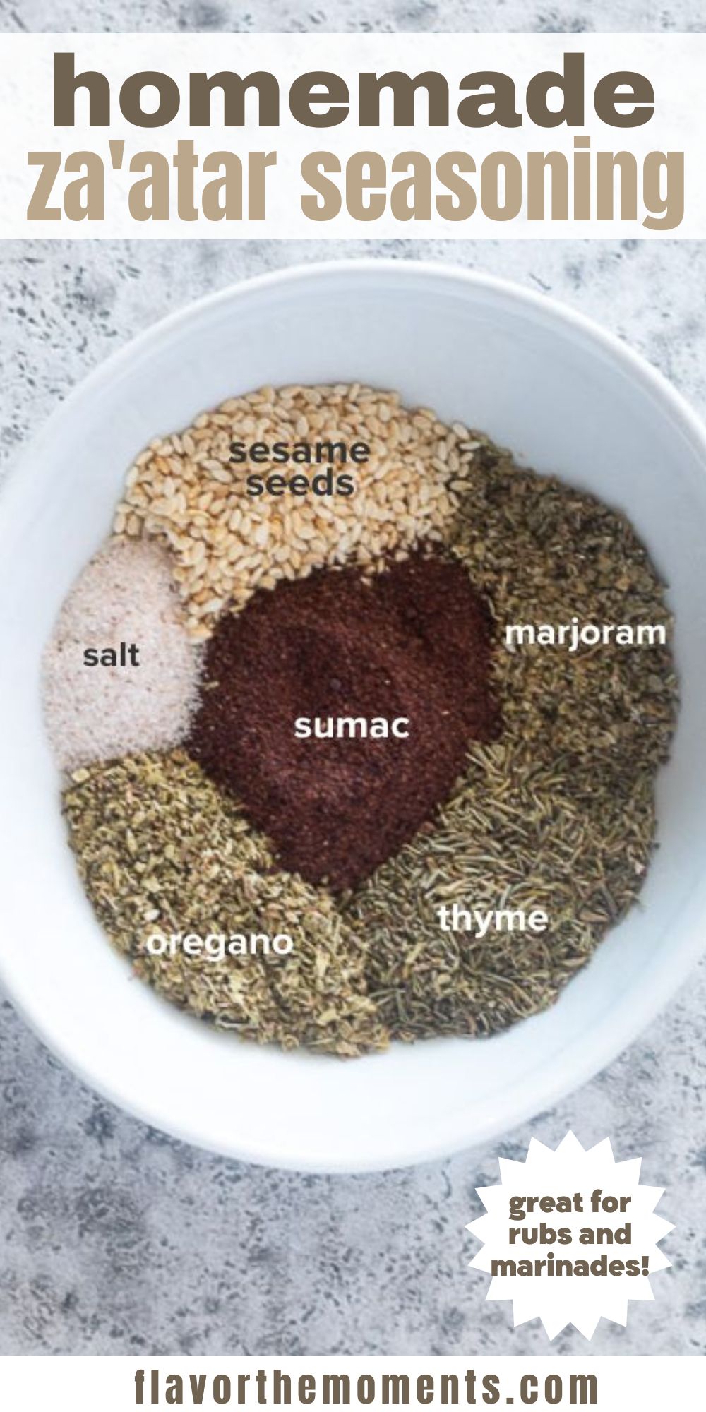 Za'atar Spice Recipe - Flavor the Moments