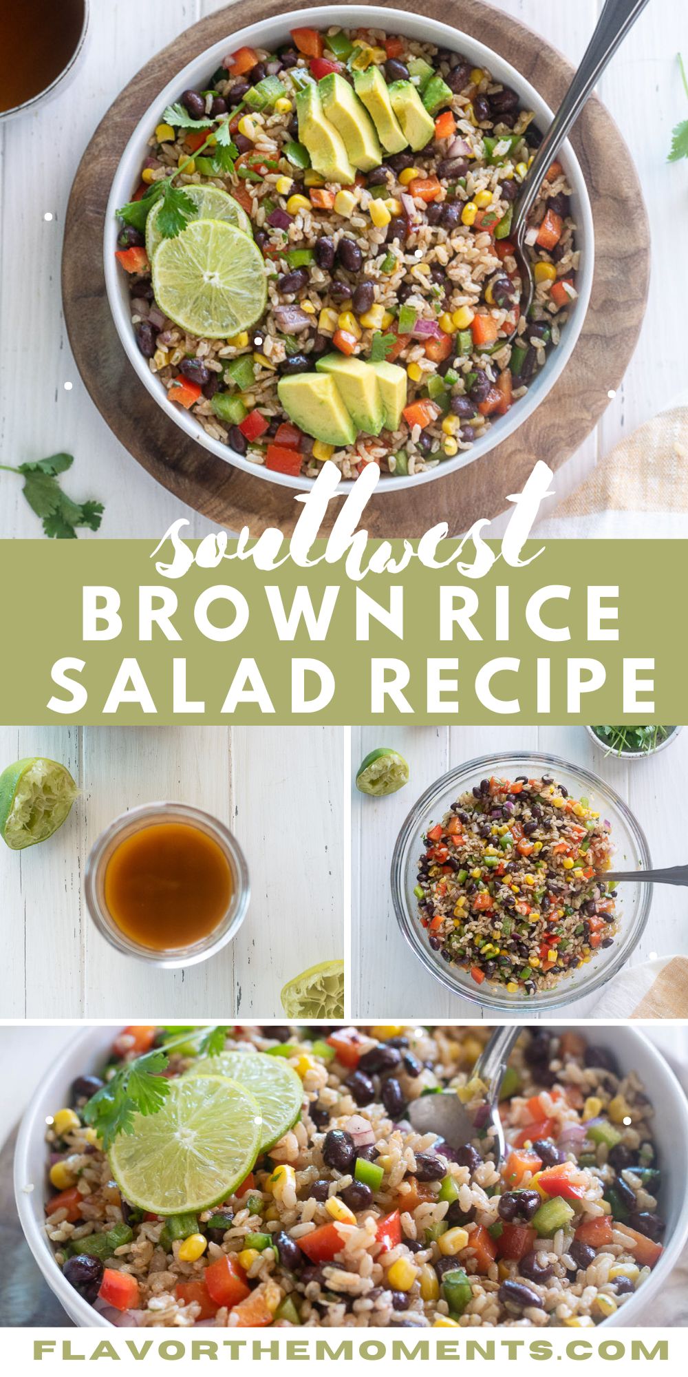 Southwest Brown Rice Salad - Flavor the Moments