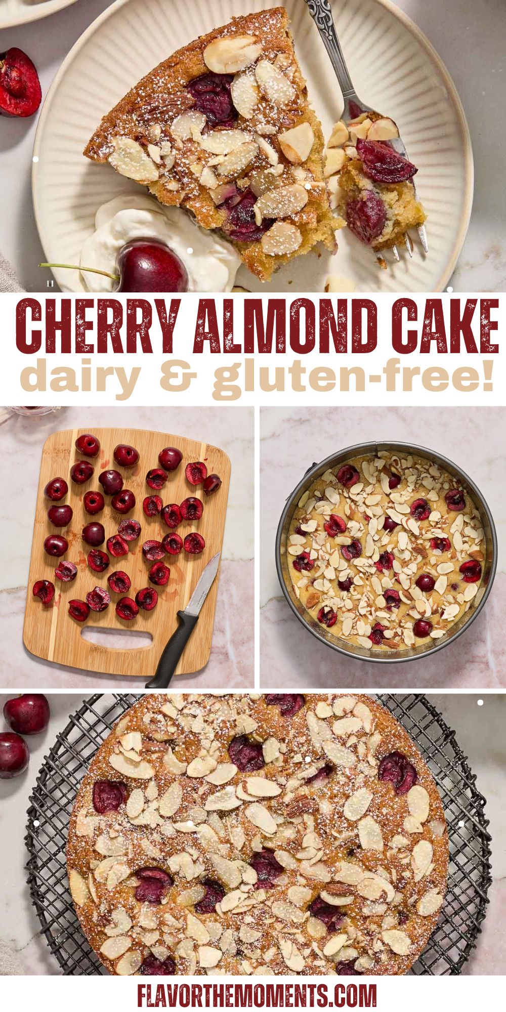 Cherry Almond Cake - Flavor the Moments