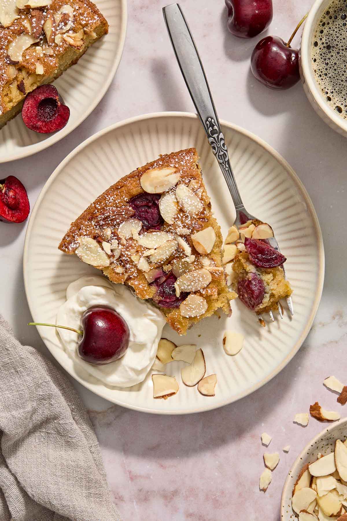 Cherry Almond Cake - Flavor the Moments