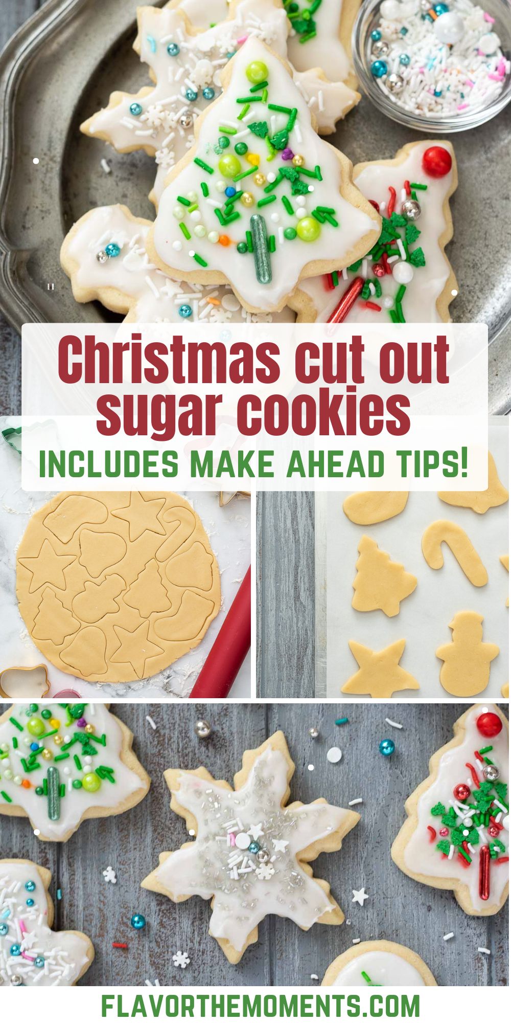 Soft Christmas Cut Out Sugar Cookies - Flavor the Moments