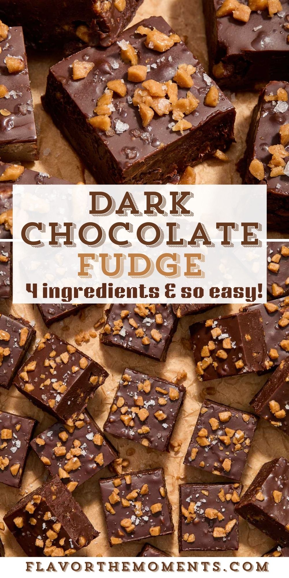 Easy Dark Chocolate Fudge Recipe - Flavor the Moments