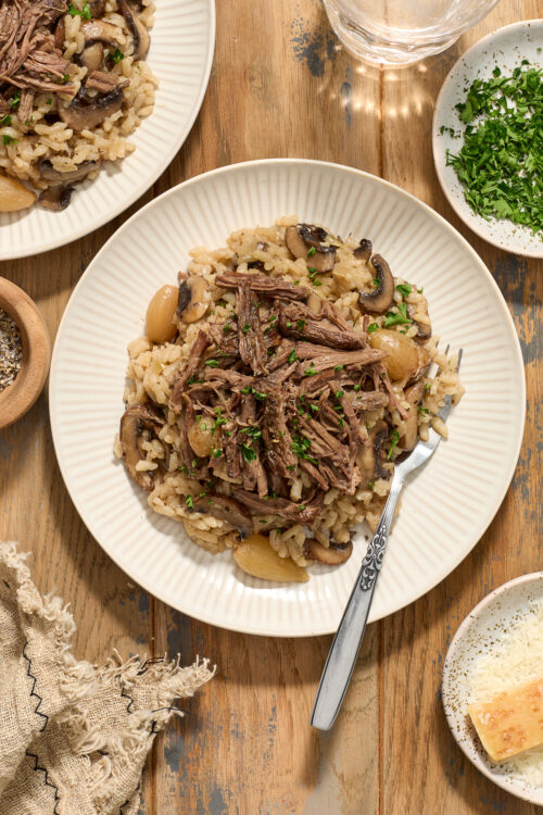 Easy Beef Short Rib Risotto - Flavor the Moments