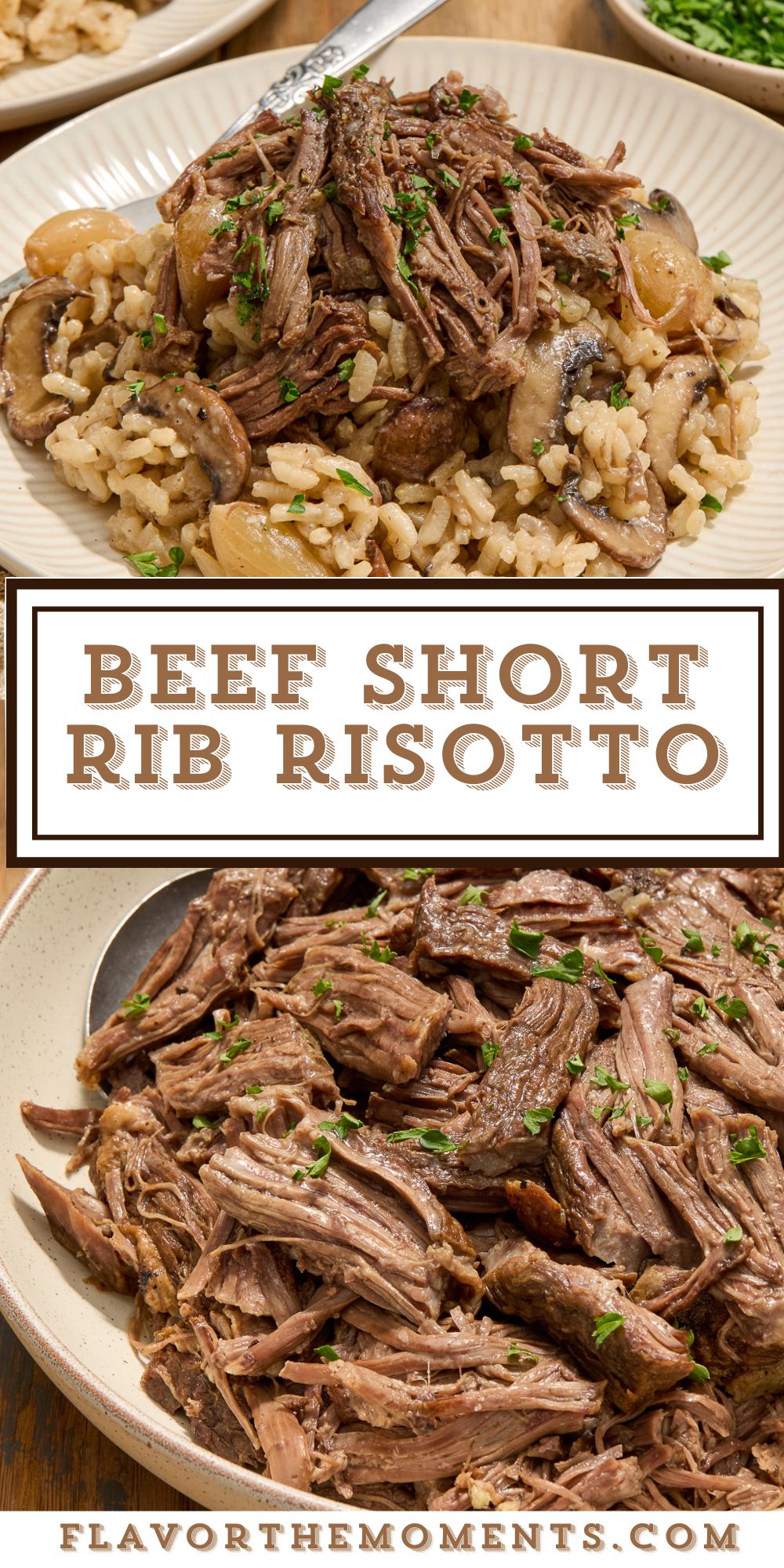 Easy Beef Short Rib Risotto - Flavor the Moments