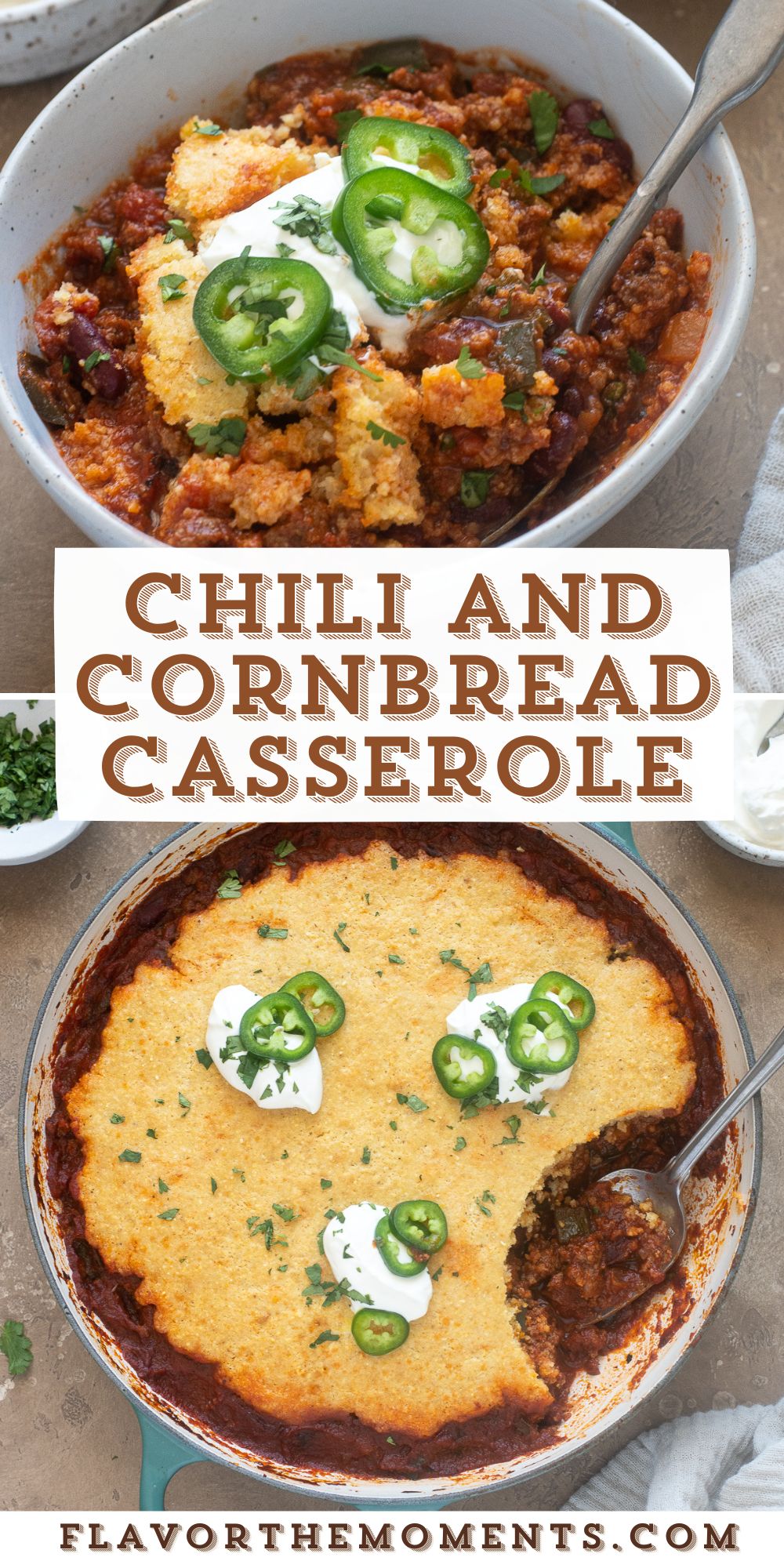 Chili Cornbread Casserole - Flavor the Moments