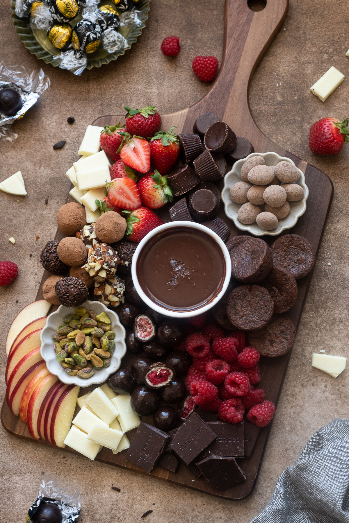 Easy Chocolate Charcuterie Board - Flavor the Moments