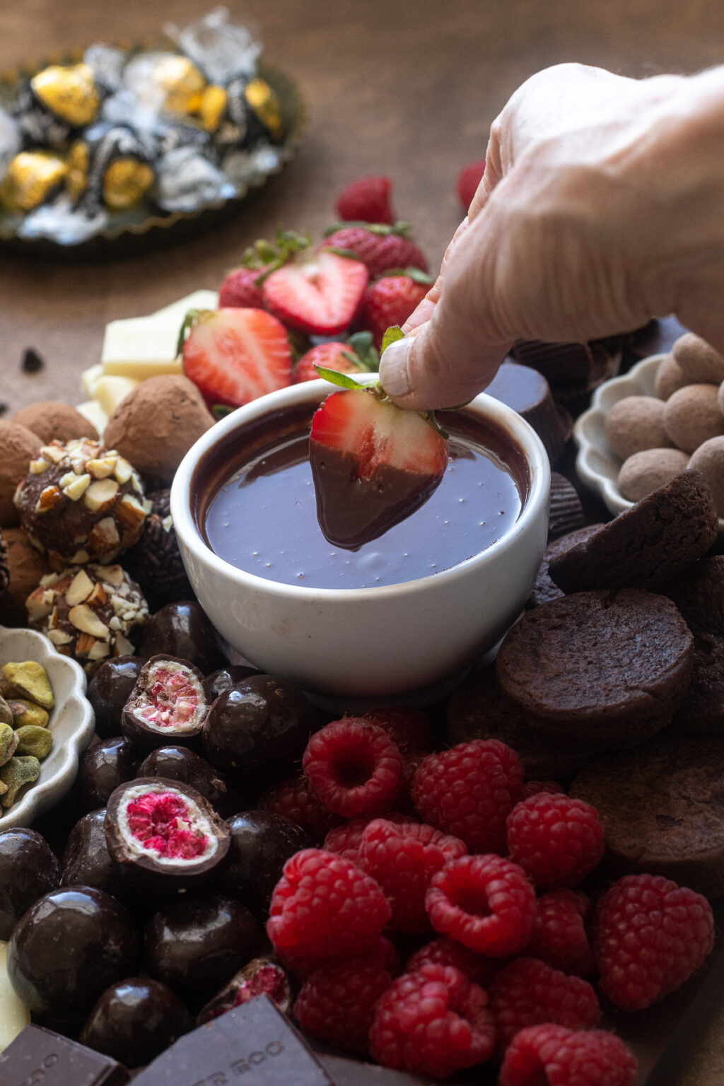 Easy Chocolate Charcuterie Board - Flavor the Moments