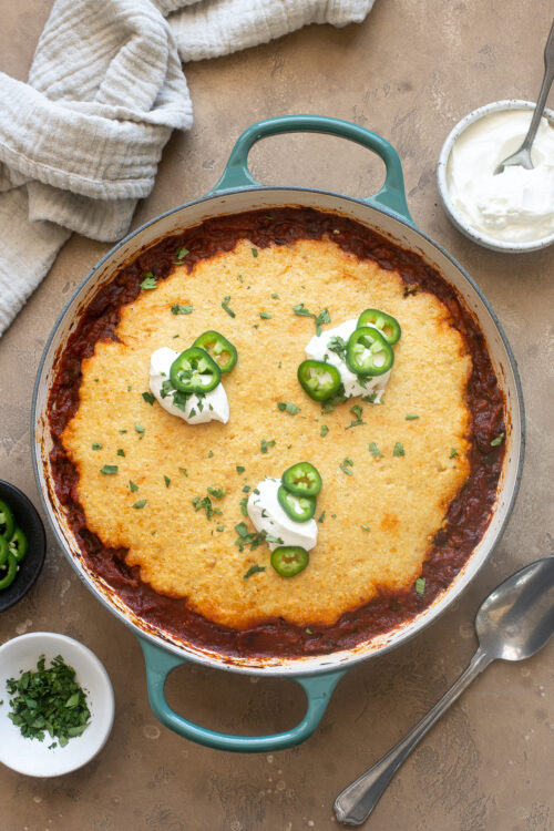 Chili Cornbread Casserole - Flavor the Moments