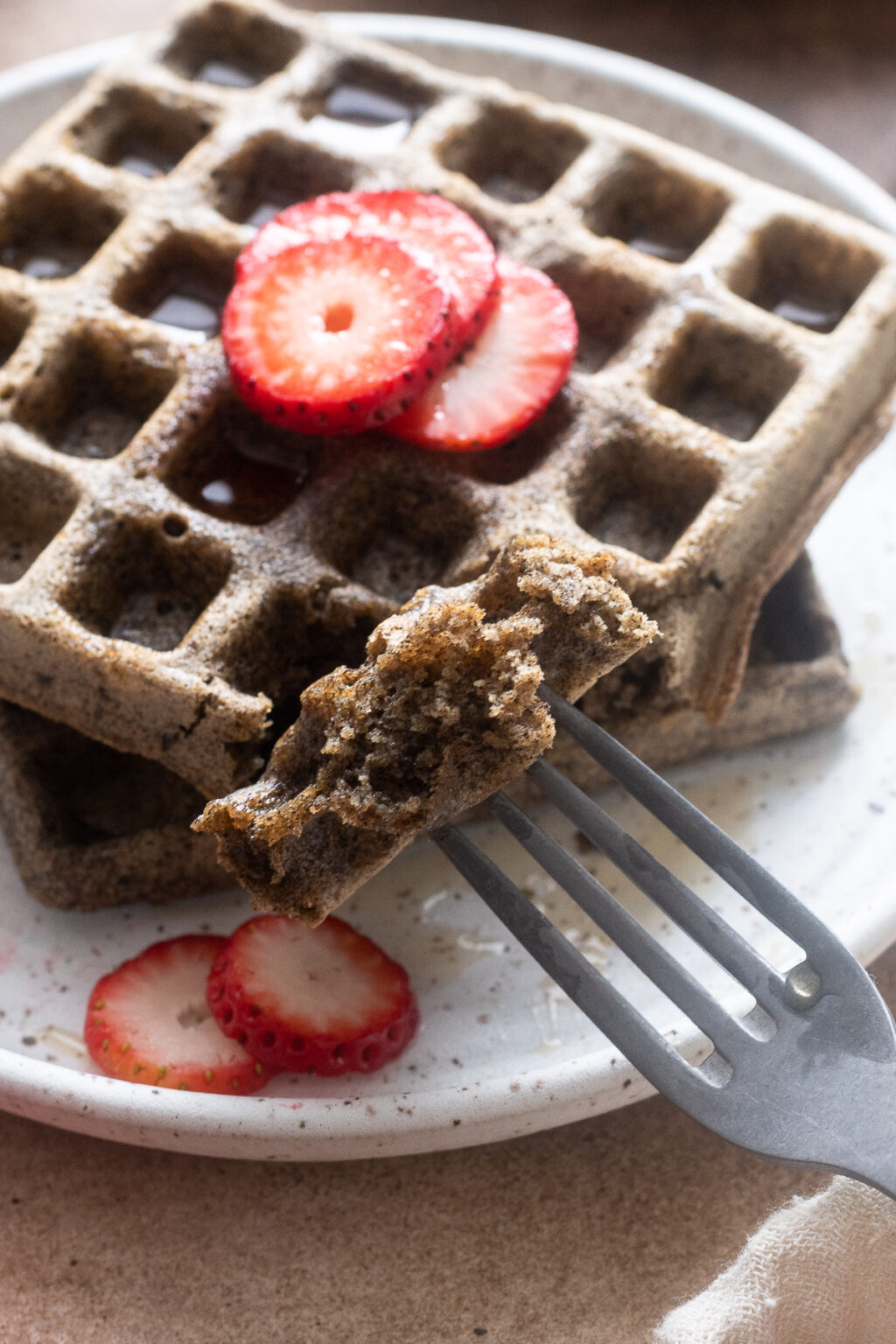 One-Bowl Buckwheat Waffles Recipe - Flavor the Moments