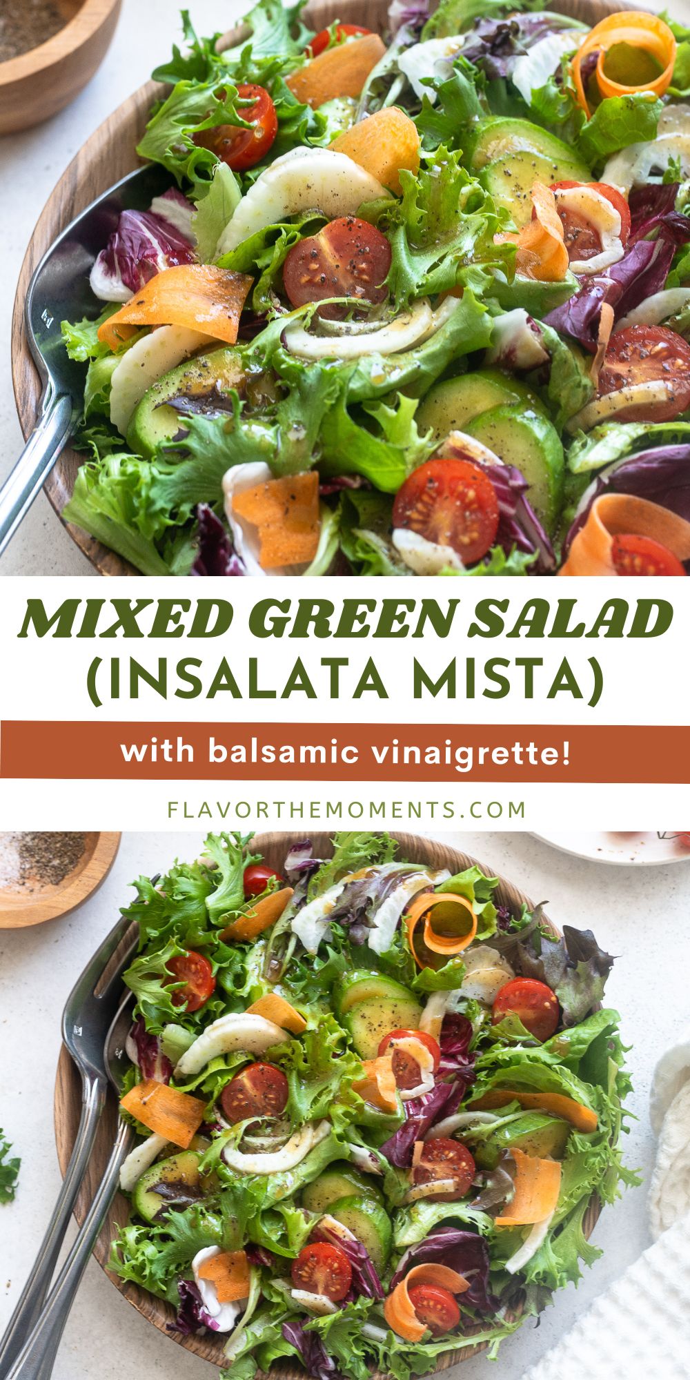 Insalata Mista (Italian Mixed Salad) - Flavor the Moments