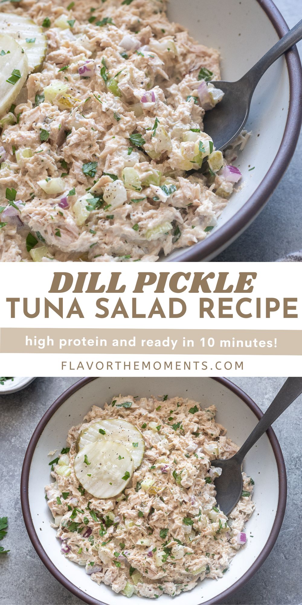Dill Pickle Tuna Salad - Flavor the Moments